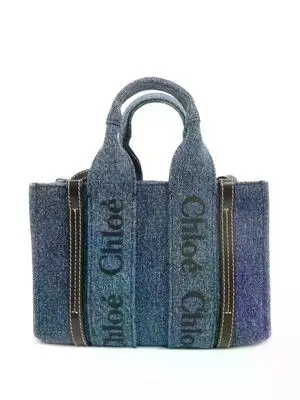 Chloé Woody Mini Tote Bag - Blue