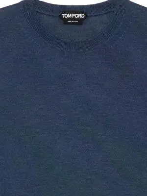TOM FORD Crew Neck Long Sleeve Sweater - Blue