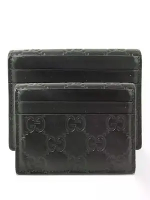 Gucci Gg Canvas Card Holder - Black