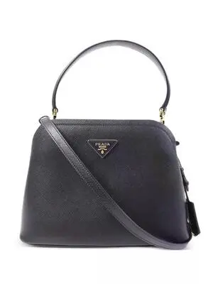 Prada Saffiano Leather Shoulder Bag - Black