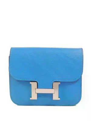 Hermès Constance Slim Wallet - Blue