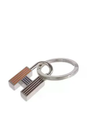 Hermès H-logo Striped Key Ring