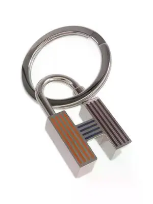 Hermès H-logo Striped Key Ring