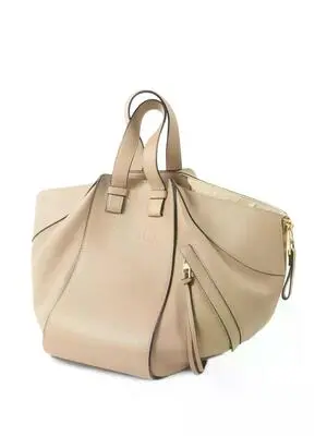 Loewe Hammock Leather Shoulder Bag - Neutrals