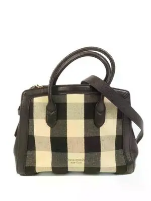 Kate Spade New York Check-pattern Leather-trim Shoulder Bag
