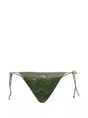 MC2 SAINT BARTH Sequin Embellished Bikini Bottoms - Green