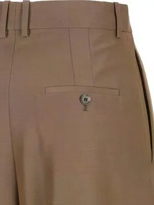 Saint Laurent Pleated Wool-blend Trousers