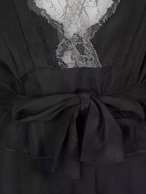 MAISON MARGIELA Lace-trim Midi Dress - Black