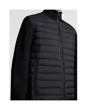 Moncler Padded Zip-up Jacket With Knitted Sleeves