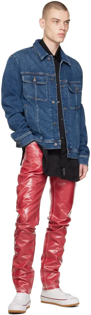 DIESEL® Rossi Coated Straight Jeans