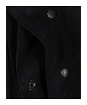 Yohji Yamamoto Long-sleeved Straight-hem Coat With Oversized Leather Collar