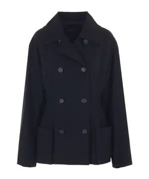 Yohji Yamamoto Double-breasted Buttoned Jacket - Black