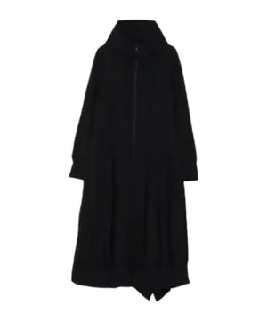 Yohji Yamamoto Long Sleeve Hooded Dress - Black