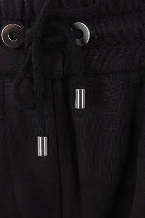 Brunello Cucinelli Drawstring Tapered Sweatpants With Monili Chain Detail - Black