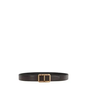 TOM FORD Logo Plaque Buckle Belt