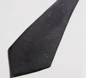 Gucci Gg Jacquard Neck Tie - Black