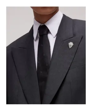 Gucci Gg Jacquard Neck Tie - Black
