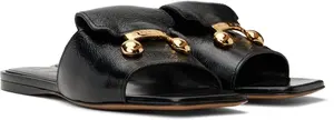 Marni Leather Sandals With Logo-engraved Hardware