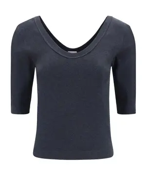Brunello Cucinelli Three-quarter Sleeve Knit Top