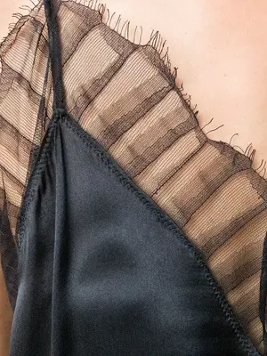 IRO PARIS Berwyn Silk Halter Vest With Lace Detail - No
