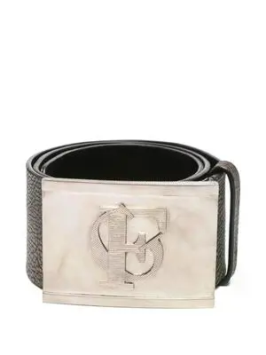 Gianfranco Ferre Logo Plaque Belt - Black