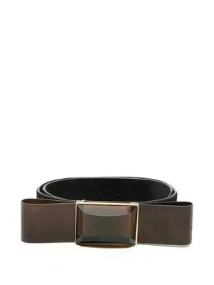 Gianfranco Ferre Bow Detail Buckle Belt - Black