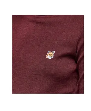 Maison Kitsuné Logo-appliqué Knitted High Neck Top