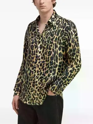 Roberto Cavalli Leopard-print Silk Shirt