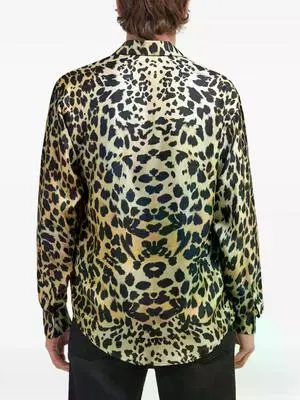 Roberto Cavalli Leopard-print Silk Shirt