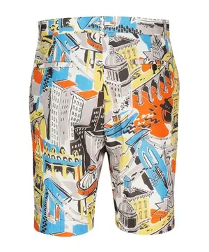 Moschino Patterned Shorts With Belt Ring Detail