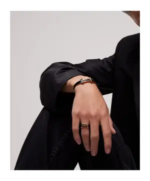 Gucci Horsebit Enamel Bangle Bracelet - Black