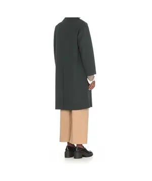Max Mara Double-breasted Long-sleeved Coat - Black