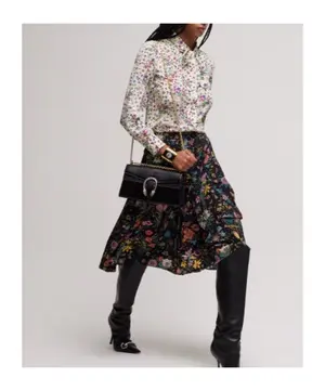 Gucci Printed Silk Shirt With Bow