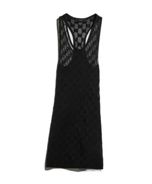 Gucci Monogram Knit Tank Dress - Black