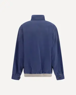 Miu Miu Washed Twill Blouson Jacket - Blue Limestone