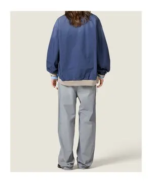 Miu Miu Washed Twill Blouson Jacket - Blue Limestone