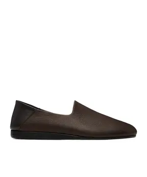 Jacquemus Logo-print Loafers - Dark Brown