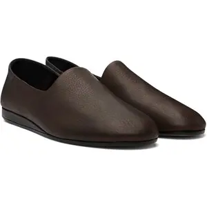 Jacquemus Logo-print Loafers - Dark Brown