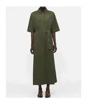 Max Mara Collared Midi Dress With Belt