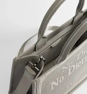 Dior Medium Book Tote With Strap - Gray
