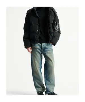 Balmain Padded Nylon And Leather Jacket