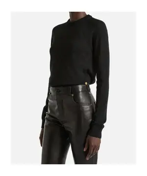 Balmain Knit Jumper With Lion Chain Medallion