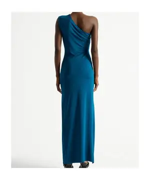 Balmain Long Draped Jersey Dress