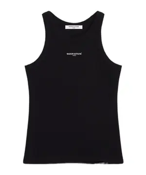 Maison Kitsuné Logo Ribbed Tank Top