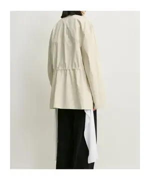 TOTEME Collared Drawstring Jacket - Oyster Color