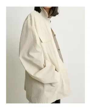 TOTEME Collared Drawstring Jacket - Oyster Color