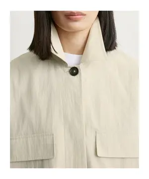 TOTEME Collared Drawstring Jacket - Oyster Color