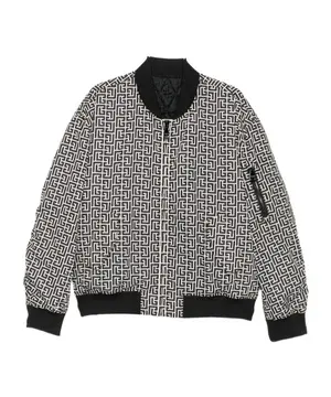 Balmain Monogram Bomber Jacket - Black