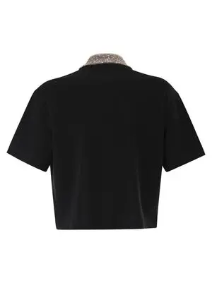 Brunello Cucinelli Sequined Collar Polo Shirt