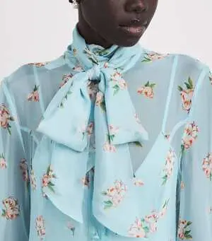 LEO LIN Floral Lilith Maxi Dress - Blue